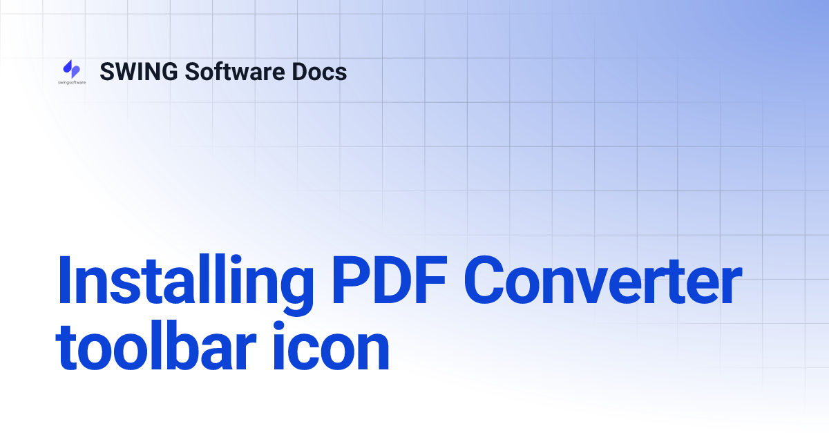 Installing PDF Converter toolbar icon | PDF Converter for Notes